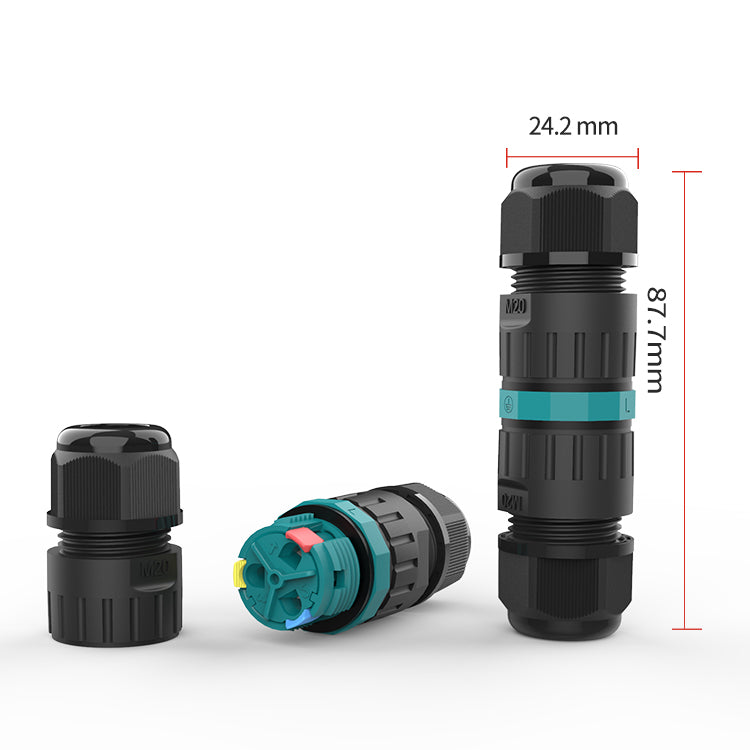 EW P20 Screwless Cable Connector IP68 Quick Connect Connectors