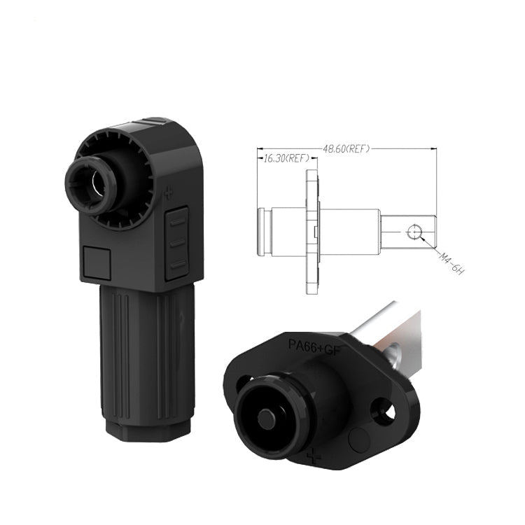 EW Single Core Energy Storage Plug Connectors Black 50A